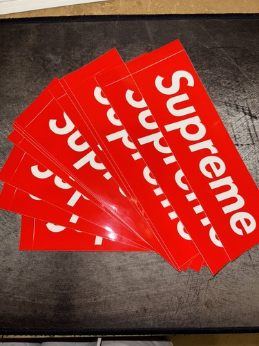 Supreme Red Box Logo Sticker 100% Authentic | eBay
