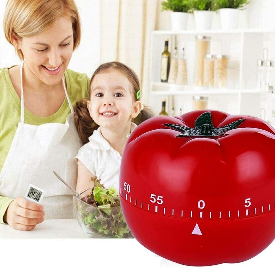 Tomato Timers 60 Minutes Kitchen Cooking Timer Clock Mechanical Timer ...