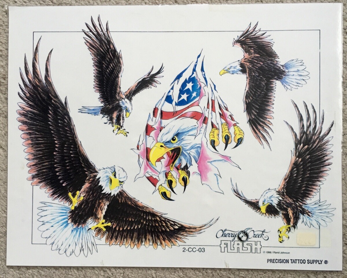 American Flag Tattoo Flash Art