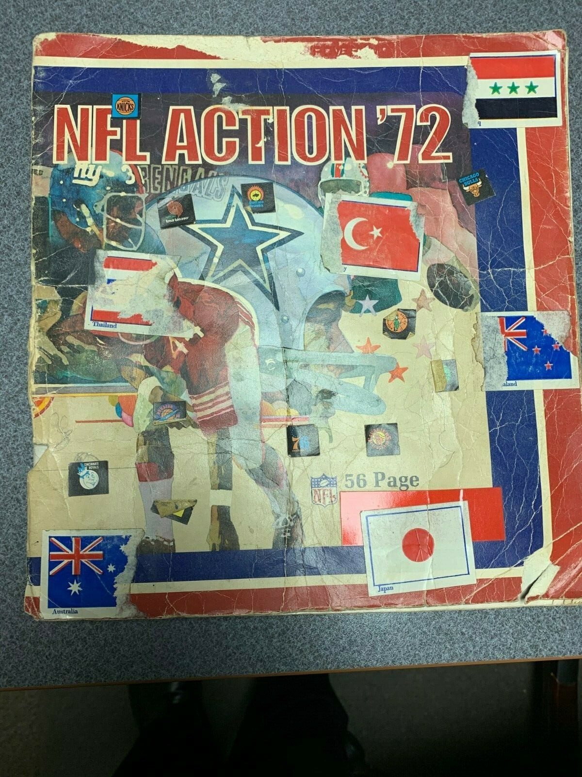 1972 Sunoco NFL Action Stamp Book (With Wear but Many Full Pages) | eBay