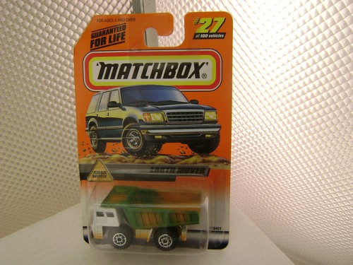 1998 MATCHBOX SUPERFAST #27 EARTH MOVER DUMP TRUCK NEW ON CARD | eBay