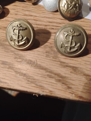 Naval Anchor Button Scovill MFG Waterbury Backmark | eBay
