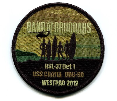 HSL-37 Det 1 USS Chafee DDG 90 US Navy cruise patch BDU colors | eBay