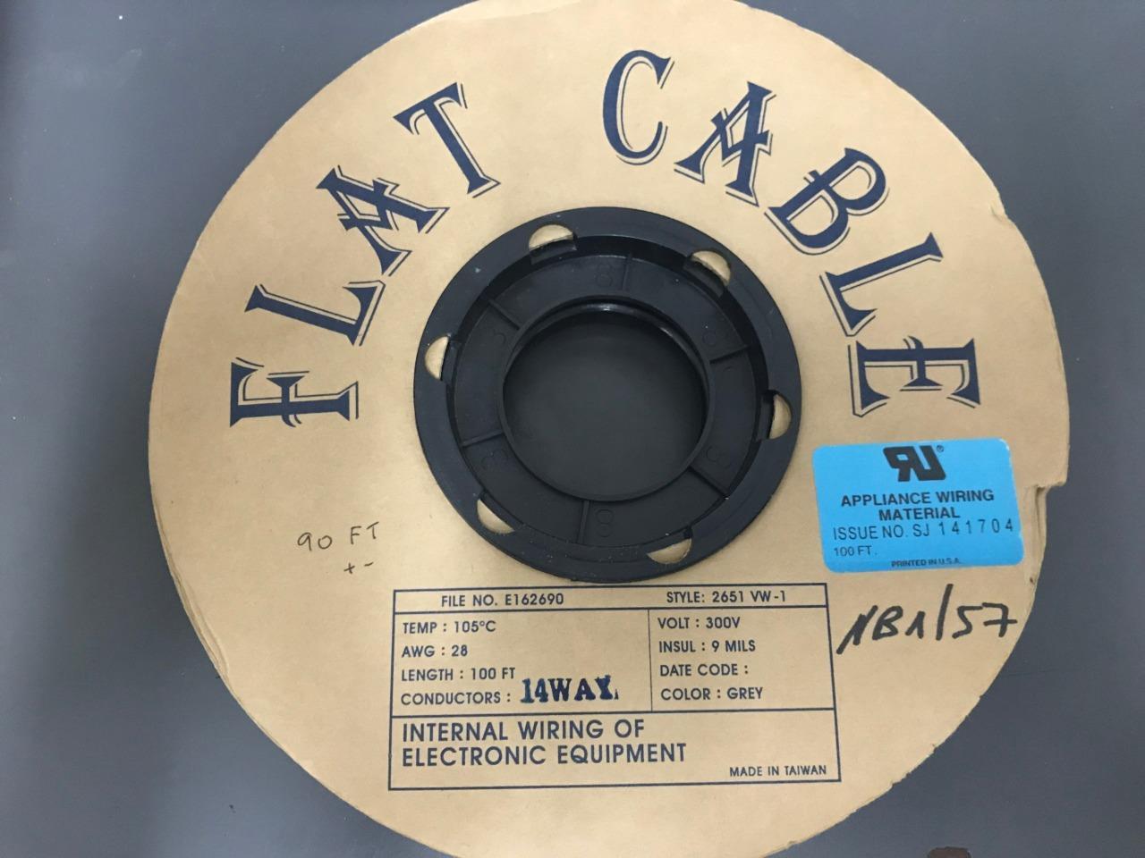 E162690 2651VW-1 - Don Connex - 90 Feet, Grey Flat Cable, Conductors ...