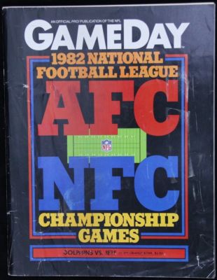 1982 NFL Gameday Program Dolphins vs. Jets AFC Championship Game 127622 ...