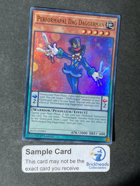 Yu-Gi-Oh! TCG Performapal Dag Daggerman Raging Tempest RATE-EN003 1st ...