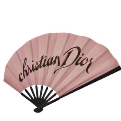 Christian Dior Folding Fan Handy Fan Sensu Novelty Pink only Fan Japan ...