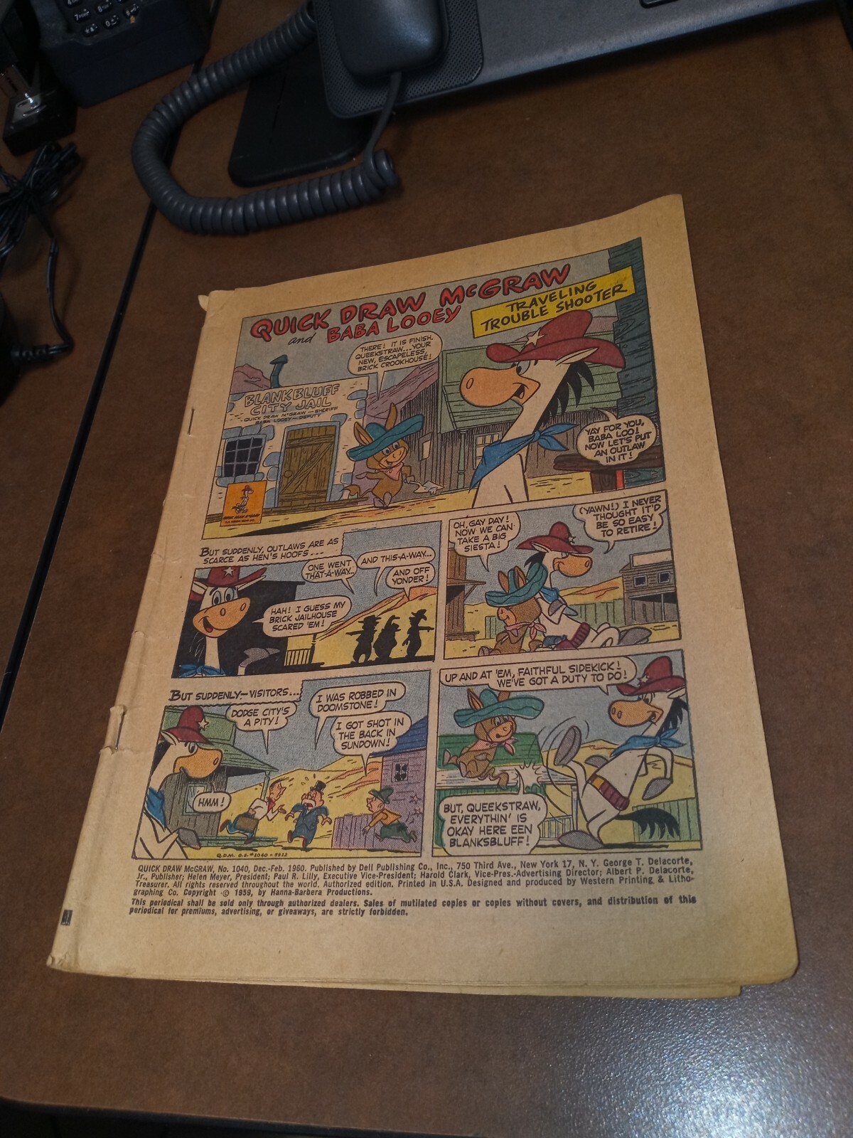 QUICK DRAW MCGRAW #1040 (#1) DELL 1960 FOUR COLOR 1ST APPEARANCE OF ...