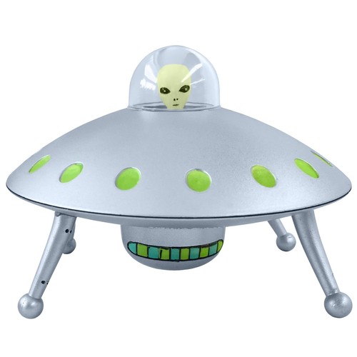 Toys Alien Glow-in-The-Dark UFO Space Ship and Bendable Action Figure ...