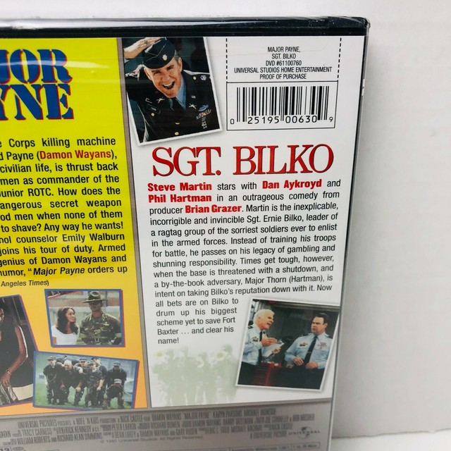 Major Payne/Sgt. Bilko Double Feature (DVD, 2007, 2-Disc Set) for sale ...