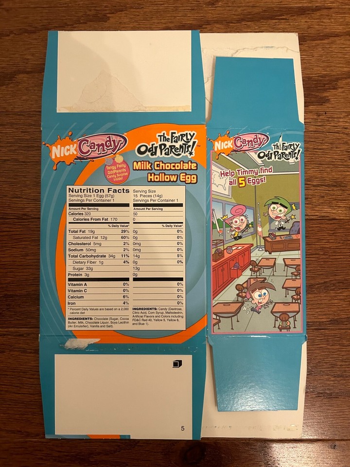2003 Nickelodeon "NICK CANDY" {THE FAIRLY ODD PARENTS!} CHOCOLATE EGG ...