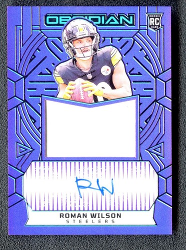 2024 Panini Obsidian Roman Wilson Purple Rookie Patch Auto RPA /49 #RJJ ...