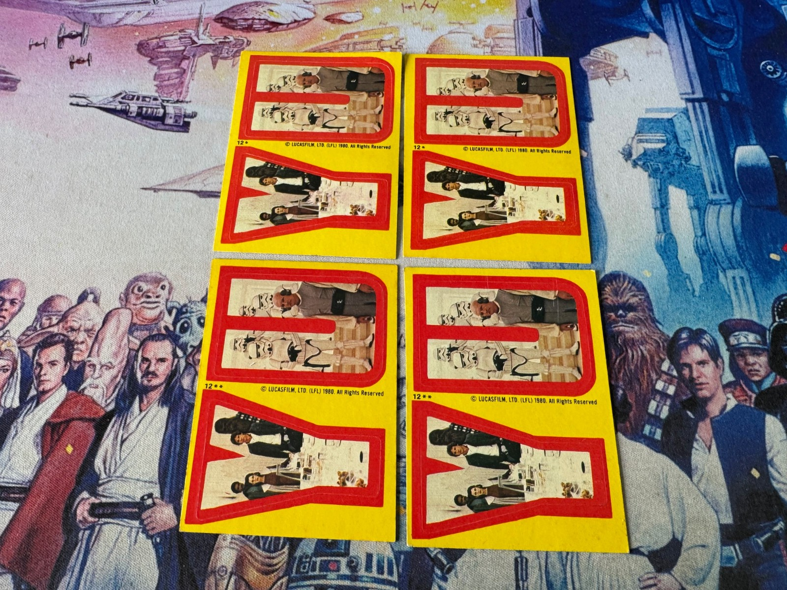 Star Wars Empire Strikes Back ESB S1 -4x Card Sticker # 12 - 1980 Topps ...