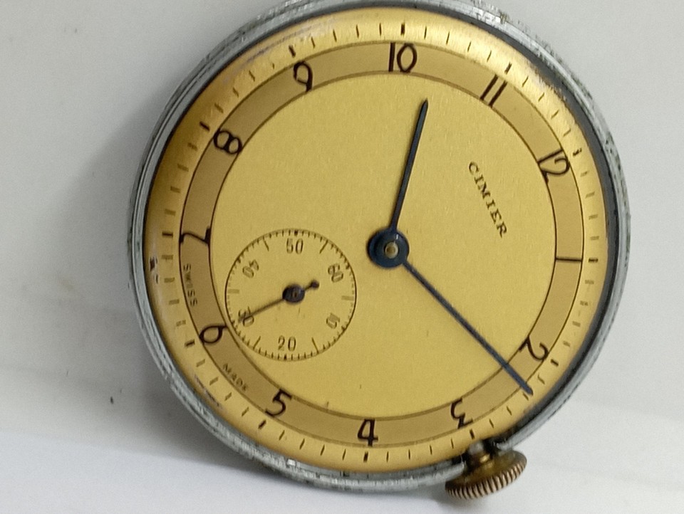 Vintage CIMIER Swiss Made Watch Rare Dial Hands Main Spring Stem Crown ...