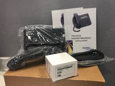 Lot of (10) NEW Nortel i2002 IP Phone with Power Supply (Charcoal ...