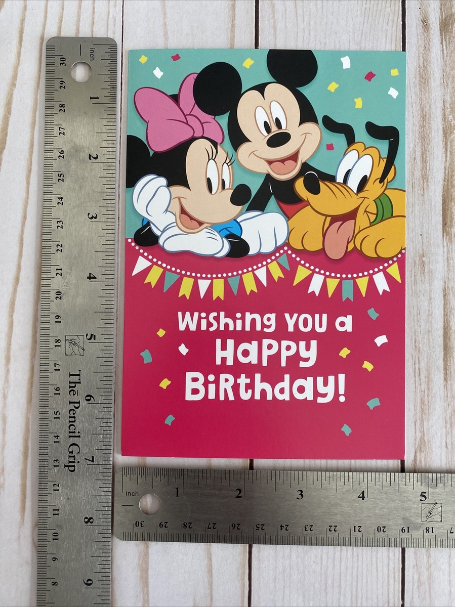 Mickey Mouse Saying Happy Birthday Customised 4*4"Mickey Mouse Theme