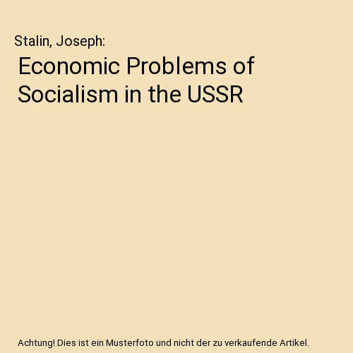 Economic Problems of Socialism in the USSR, Stalin, Joseph | eBay