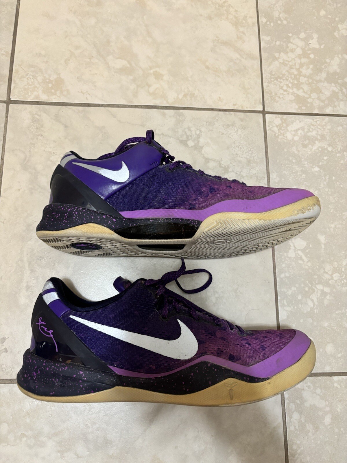 Rare Nike Kobe 8 Playoffs Purple Platinum Shoes Size … - Gem