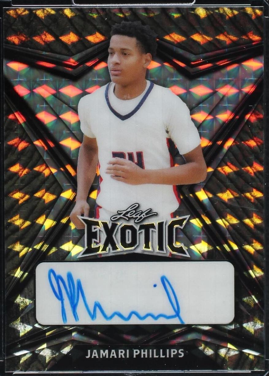2022-23 Leaf Exotic - Jamari Phillips #BA-JP1 Elephant Mosaic /5 (AU ...