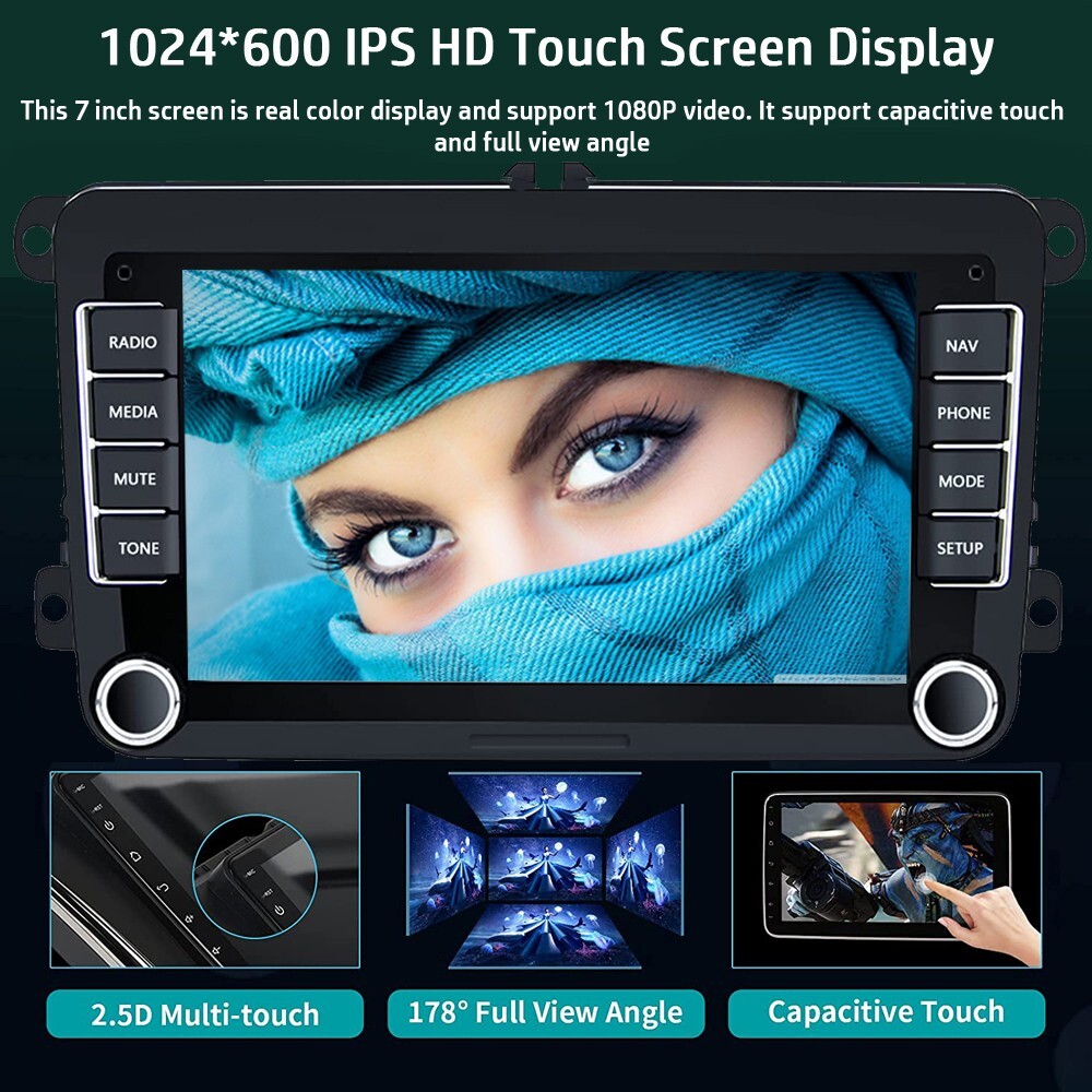 Android 12 Car Stereo CarPlay Android Auto for VW Skoda Seat Golf ...