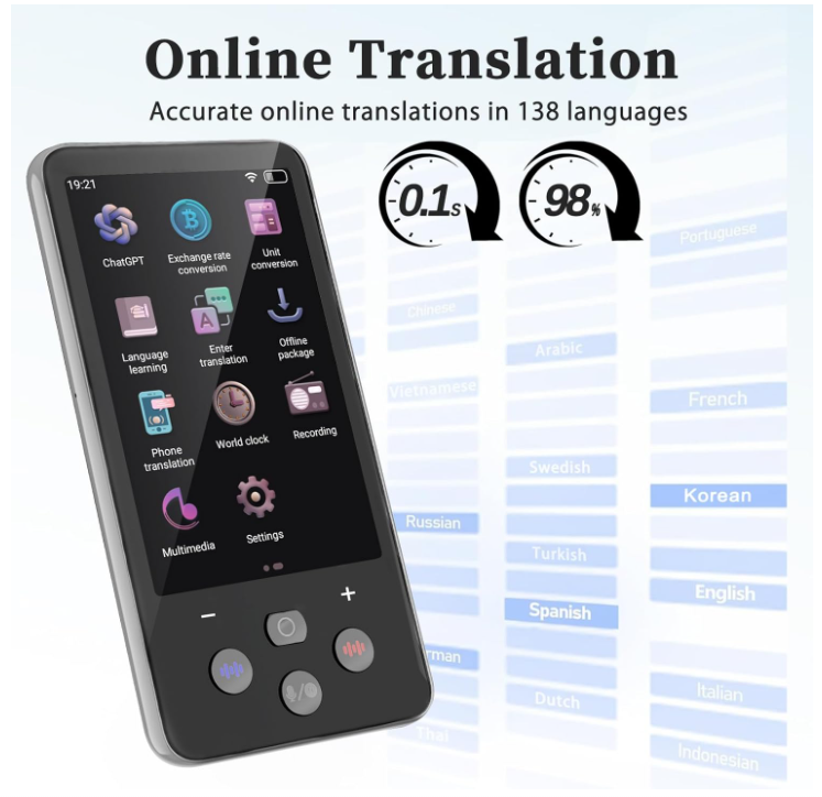 New Language Translator Device, Real Time Translation Device for 138 ...
