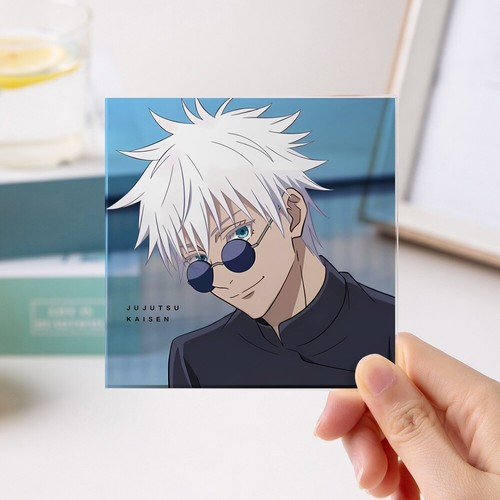 Jujutsu Kaisen Satoru Gojo Anime Acrylic Cup Mat Coaster Decor Cosplay ...