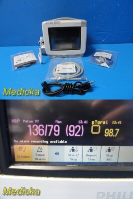 2010 Philips MP5T M8105AT Tele Patient Monitor (NBP, SpO2 & Tele EKG ...