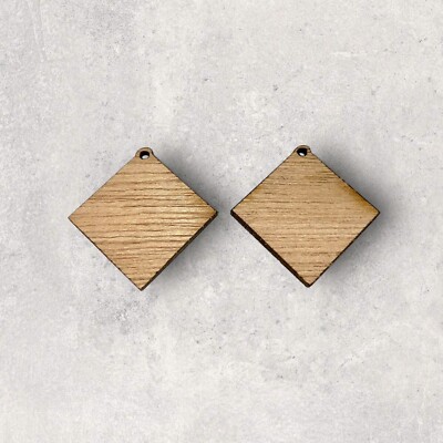 Unfinished Wood Square Blanks for Crafting - Wooden Cutouts for Jewelry ...