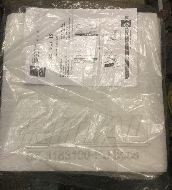 RITTAL (5Pk) Synthetic Fiber Fine Filter Mat,11.38in.L,SF, 3183100-PU ...