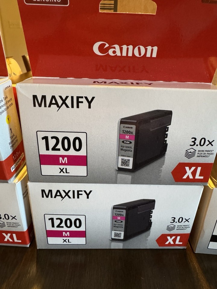 Canon Maxify PGI-1200XL Black + Tri Color Ink Cartridges - Lot of 9 - Brand New | eBay