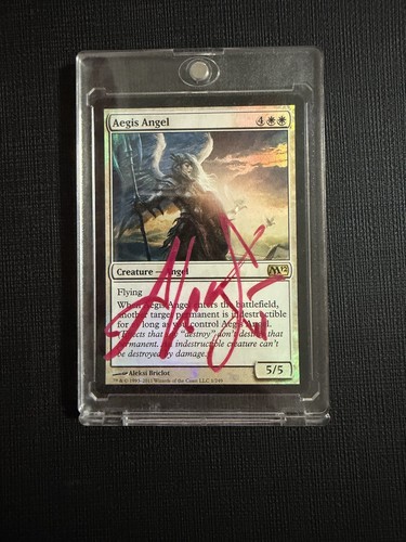 MTG Foil Aegis Angel Signed by Artist: Aleksi Briclot - Pink Ink | eBay
