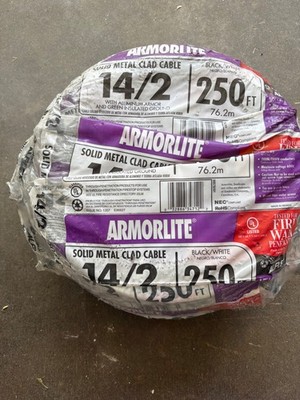 MC14/2 - 14/2 x 250 ft. Solid CU MC (Metal Clad) Armorlite Cable | eBay