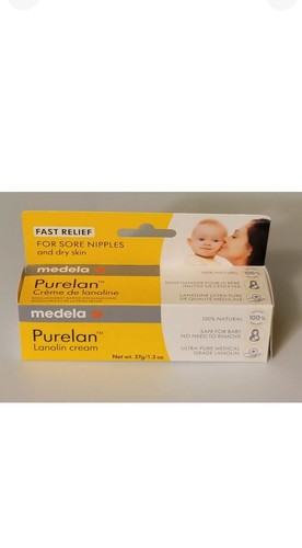 Medela Purelan Lanolin Nipple Cream Breastfeeding 100% Natural 37g/1 ...