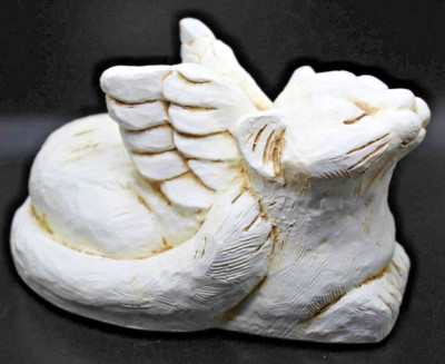 The Stone Bunny Inc. Angel Kitten Resting Hand Cast Sculpture by Telle ...