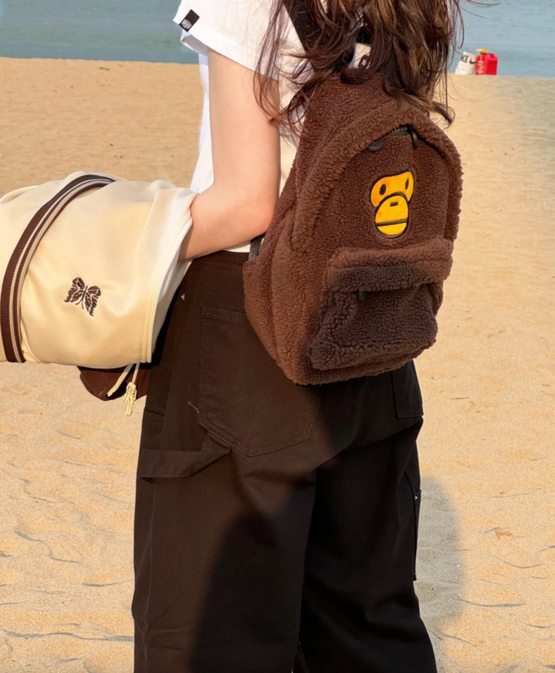 BAPE Baby Milo Mini Fur Backpack Brown / BAPE Backpack | eBay