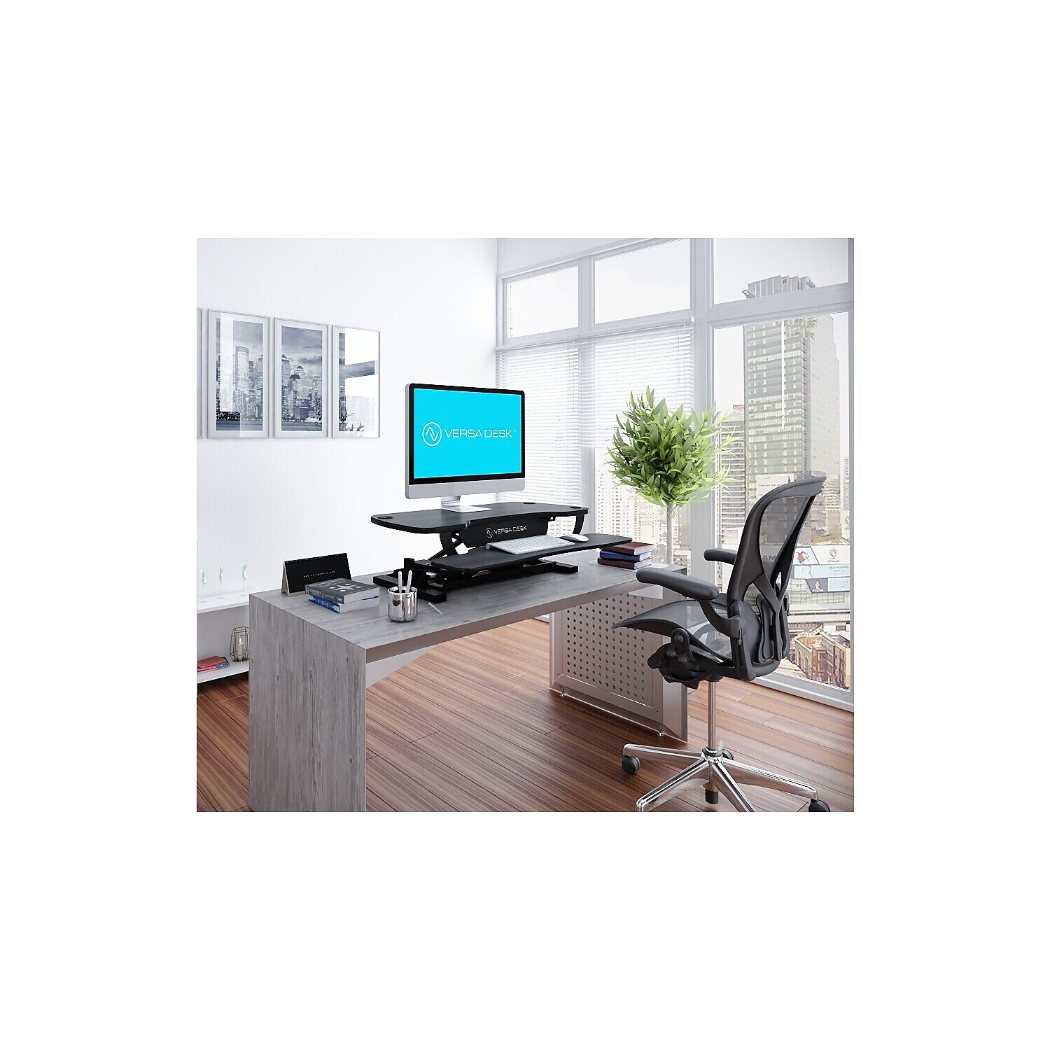 Versadesk Power Pro 36" Electric Height Adjustable Standing Desk for ...