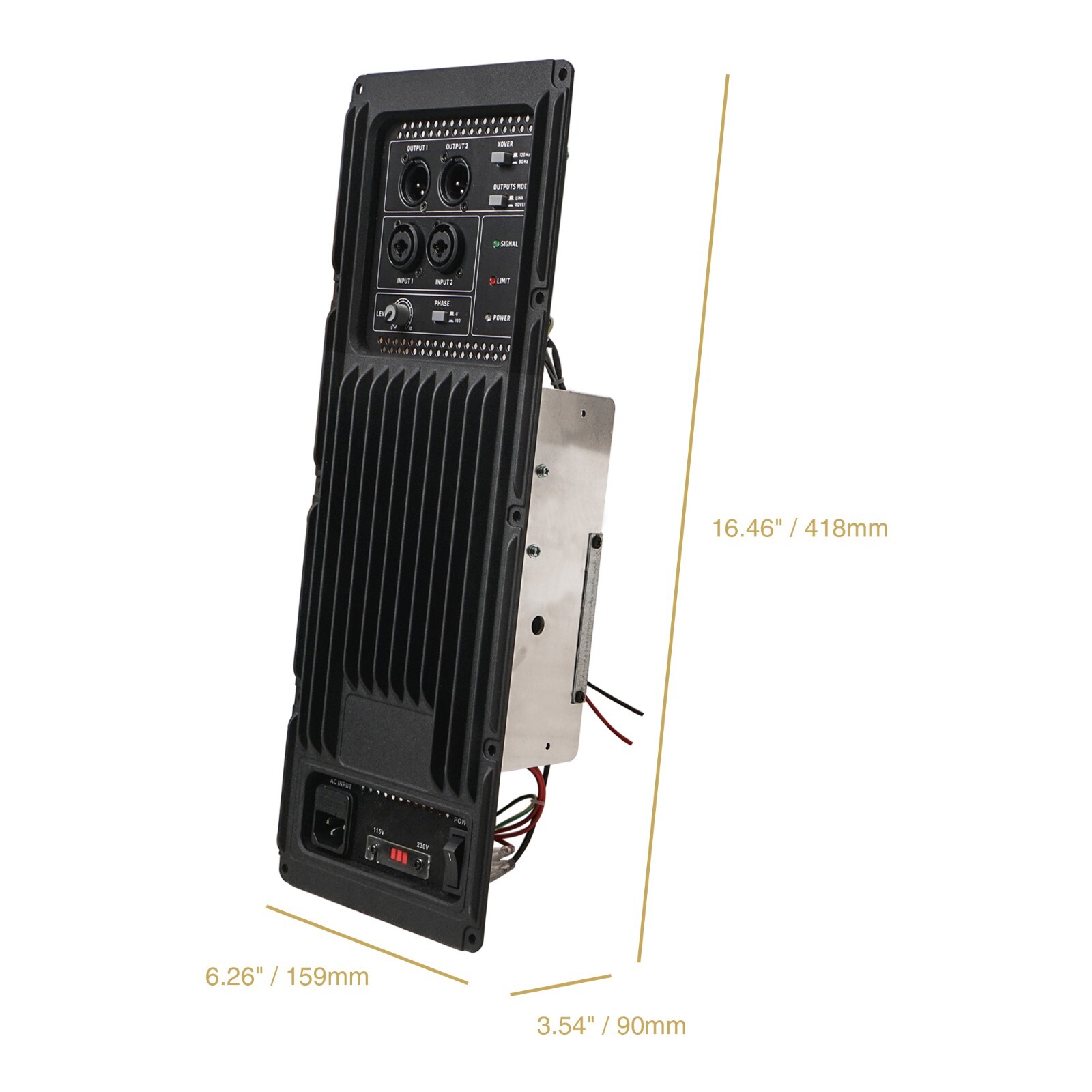 Sound Town Class-D Plate Amplifier for PA Sub Cabinets, 750W RMS (STPAS ...