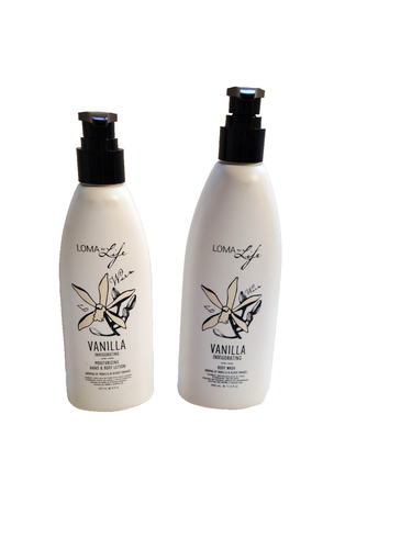 LOMA for LIFE Duo Vanilla Body Wash 11.5 fl oz Moisturizer 8 fl oz Pump ...