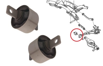 Rear Axle Trailing Arm Wishbone Bushes Bushings Mitsubishi Outlander ...
