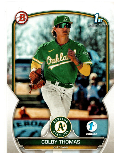 Colby Thomas Oakland A's 2023 Bowman 1st Edition 1st Bowman | eBay