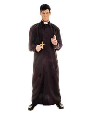 Underwraps Priest Clergy Robe Deacon Minister Vestment Halloween ...
