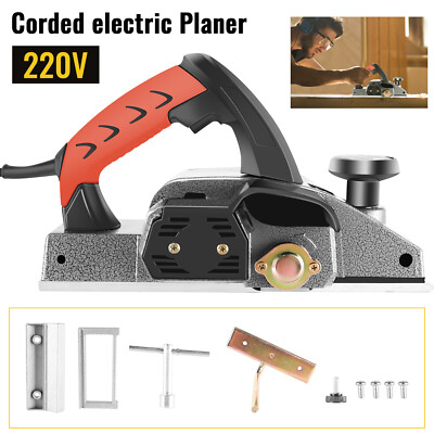 1100W Portable Electric Wood Planer 3-1/4'' Hand Held Woodworking Power ...