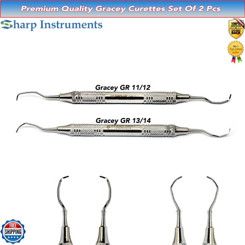 Gracey Curette GR 11/12, 13/14 Dental Periodontal Double Ended Sharp ...
