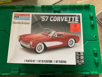 Monogram 1957 Corvette 1/24 Scale Model Kit # 10852 SEALED | eBay