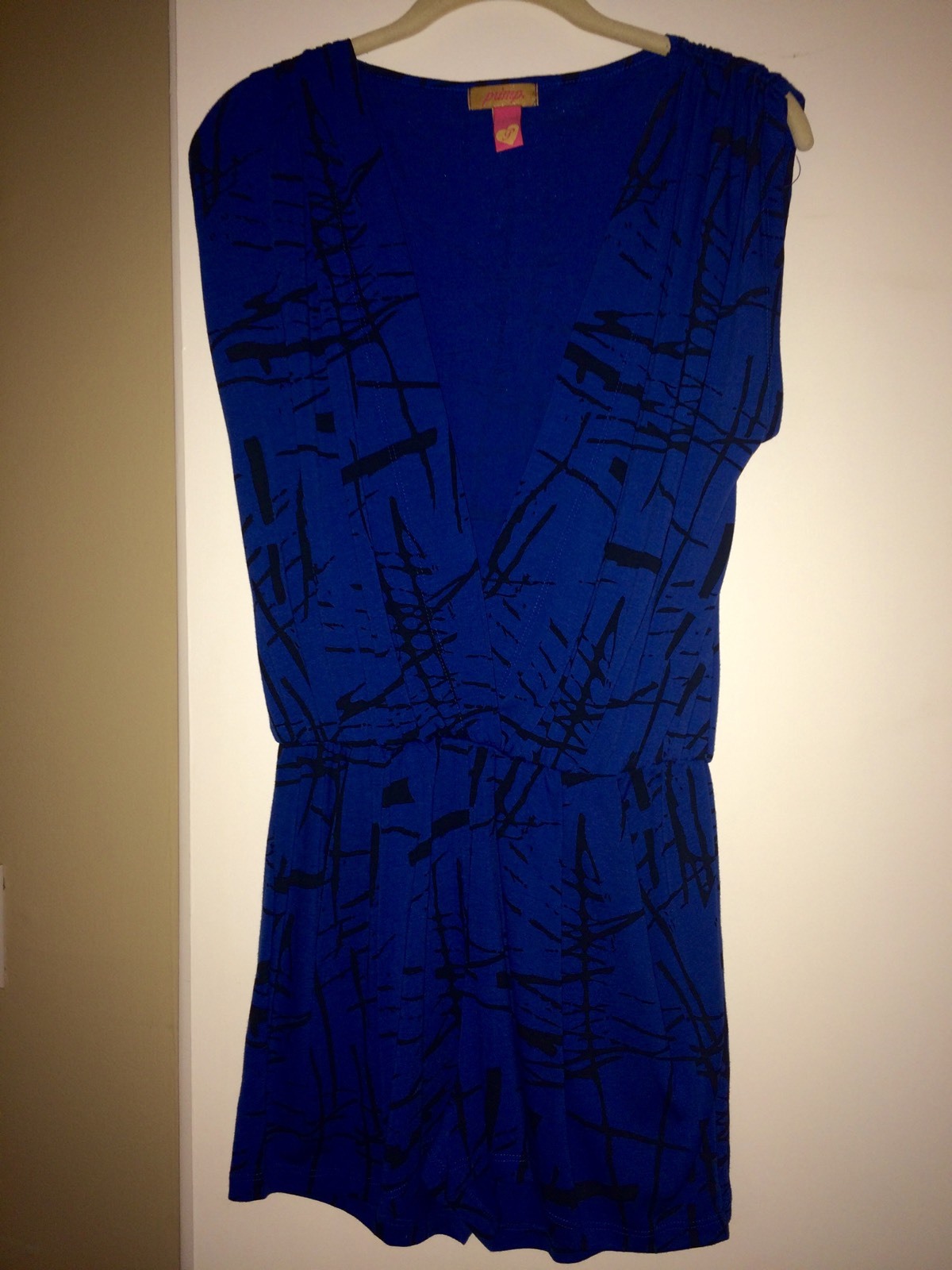 NWOT Primp Deep V Splatter Print Romper Sz P/S! | eBay