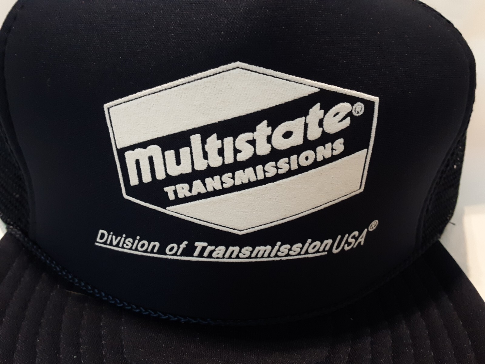 VINTAGE MULTISTATE TRANSMISSIONS MESH TRUCKER HAT SNAPBACK foam NAVY ...