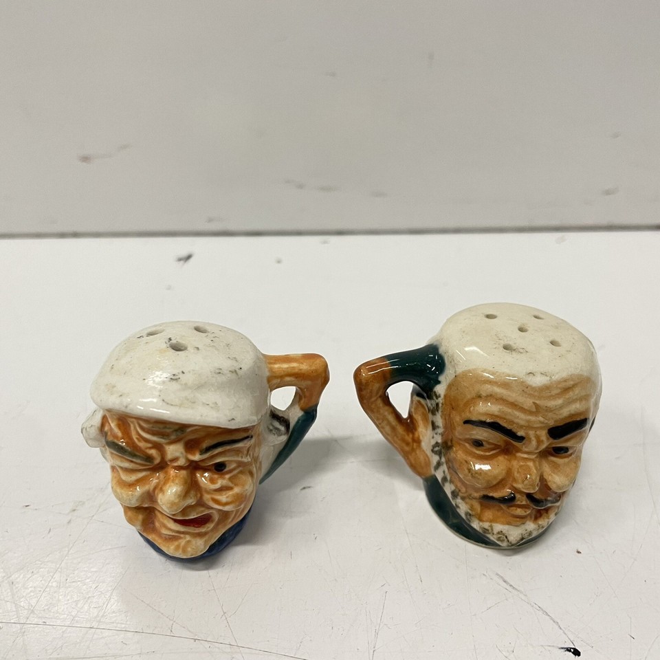 Vintage Mini Toby Mug Colonial Men Salt and Pepper Shakers Made in ...