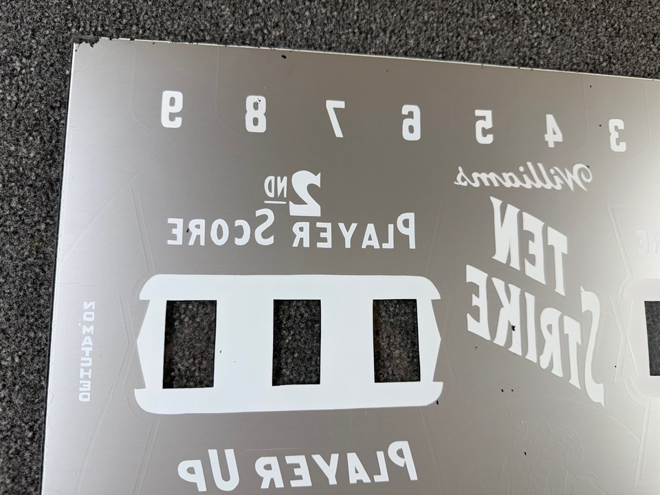 Williams Ten Strike Arcade Game Bowling Bowler Machine Game Backglass ...