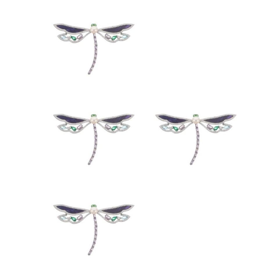 Dragonfly Brooch Pin - Rhinestone Crystal Lapel Pin Badge - Animal ...