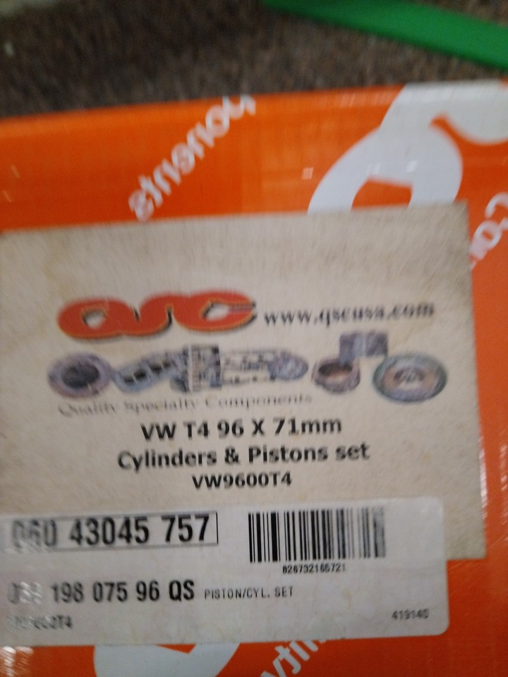 Set QSC 2.0L Porsche 914 VW Type 4 Bus 96mm Big Bore Piston Cylinder ...